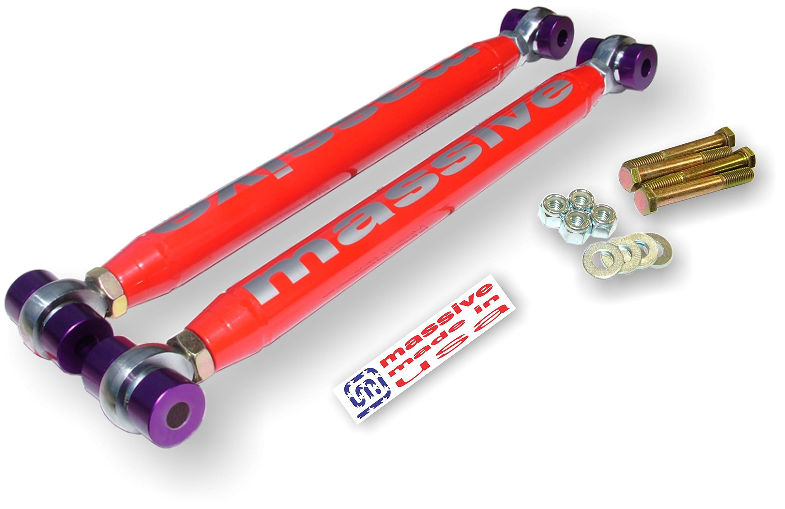 6 COLOR Choices- GLOSS BLACK- Made in USA- Upper Control Arms UCA Rear ...