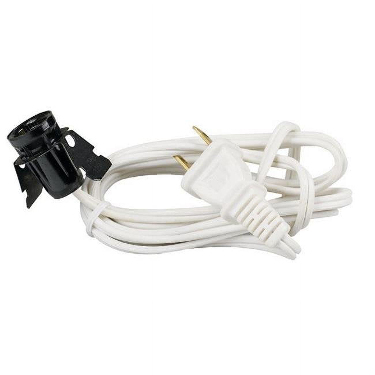 6'CORD SET W/SOCKET WHITE - Walmart.com