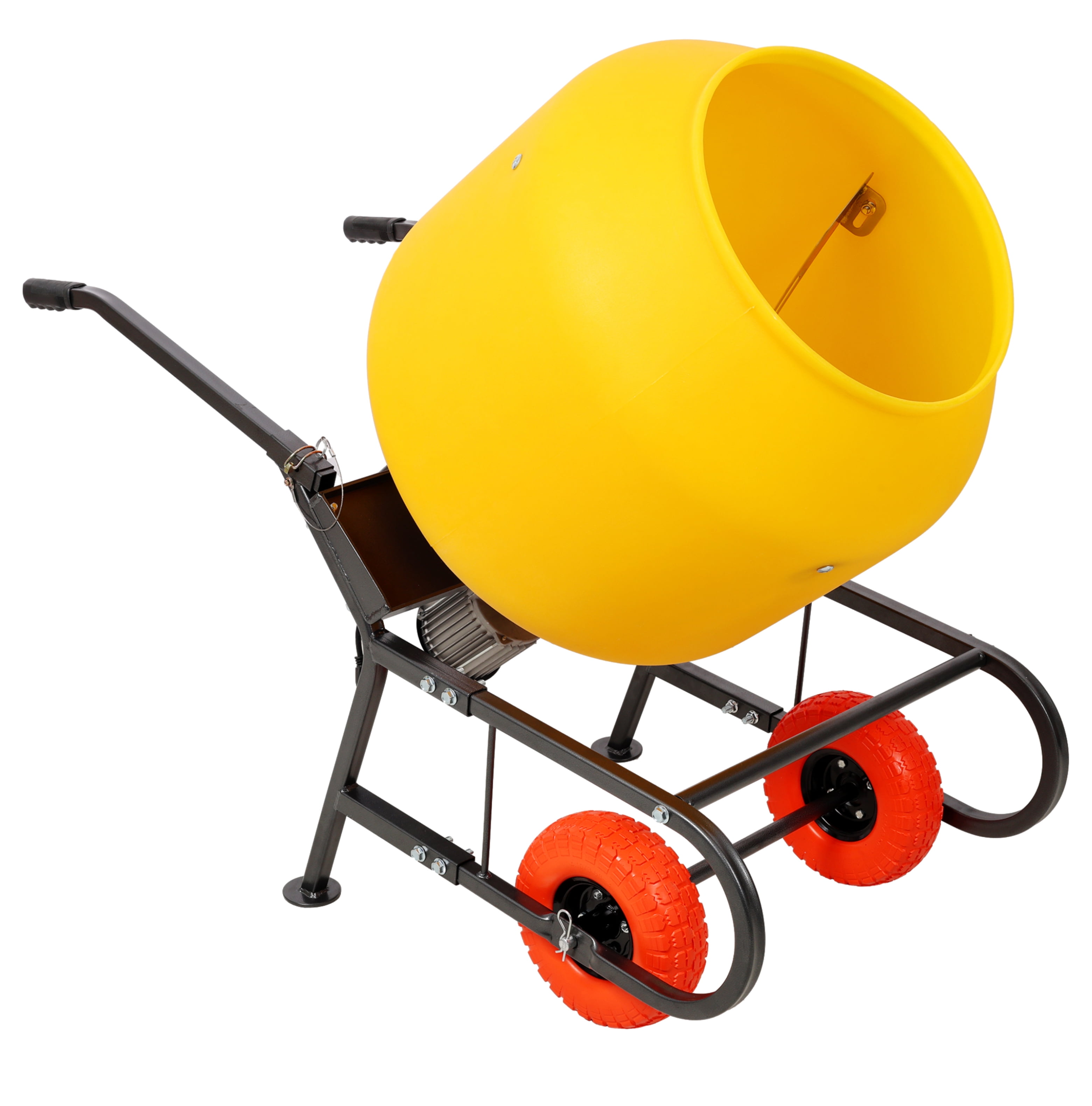 6 CUFT/170L Portable Electric Drum Concrete Mixer, Heavy Duty Power ...
