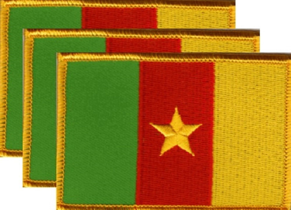 6 Cameroon Flag Patches, Embroidered Iron On or Sew On, Measures 3.50 ...