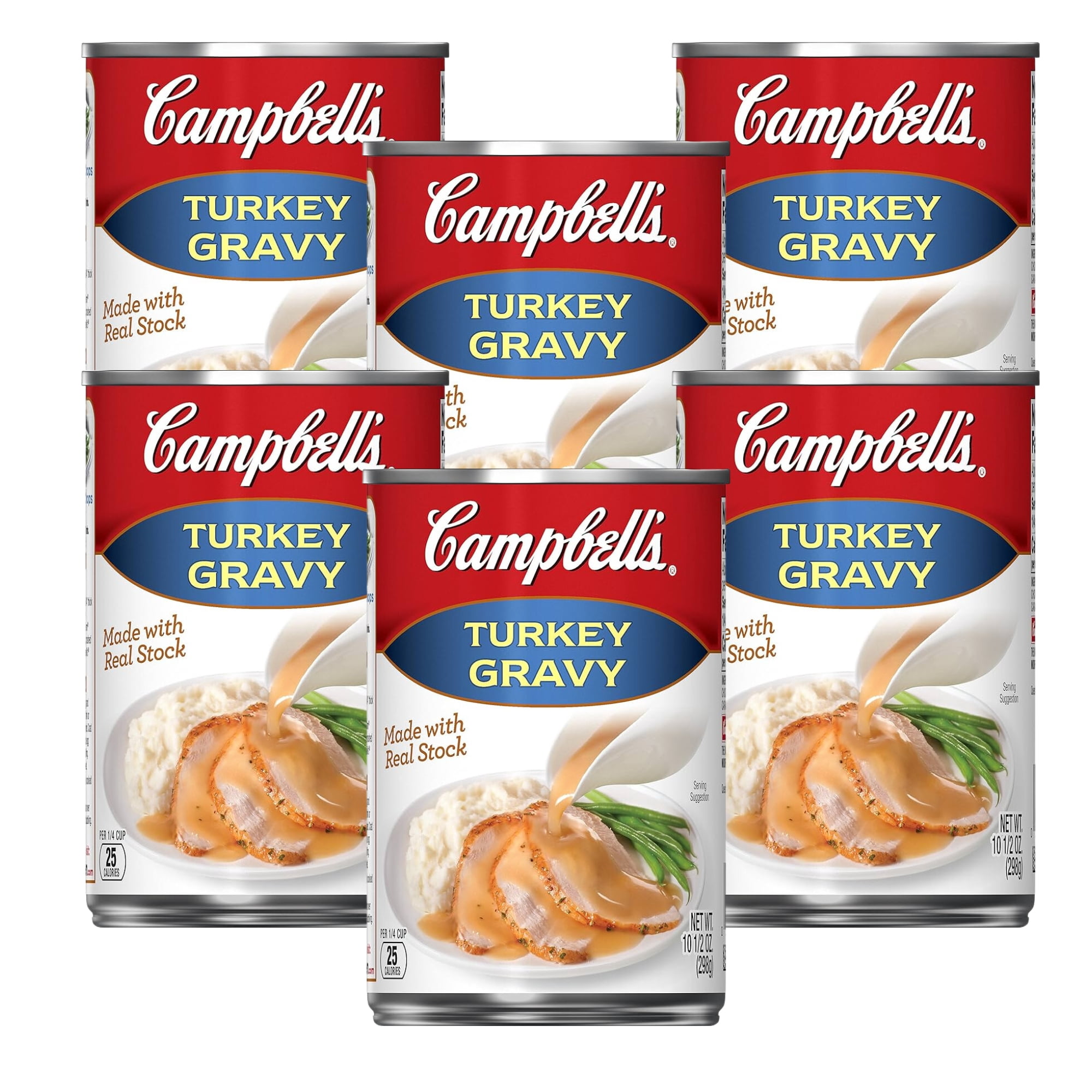 (6) Campbell's Turkey Gravy 10.5oz Made with Quality Ingredients Real ...