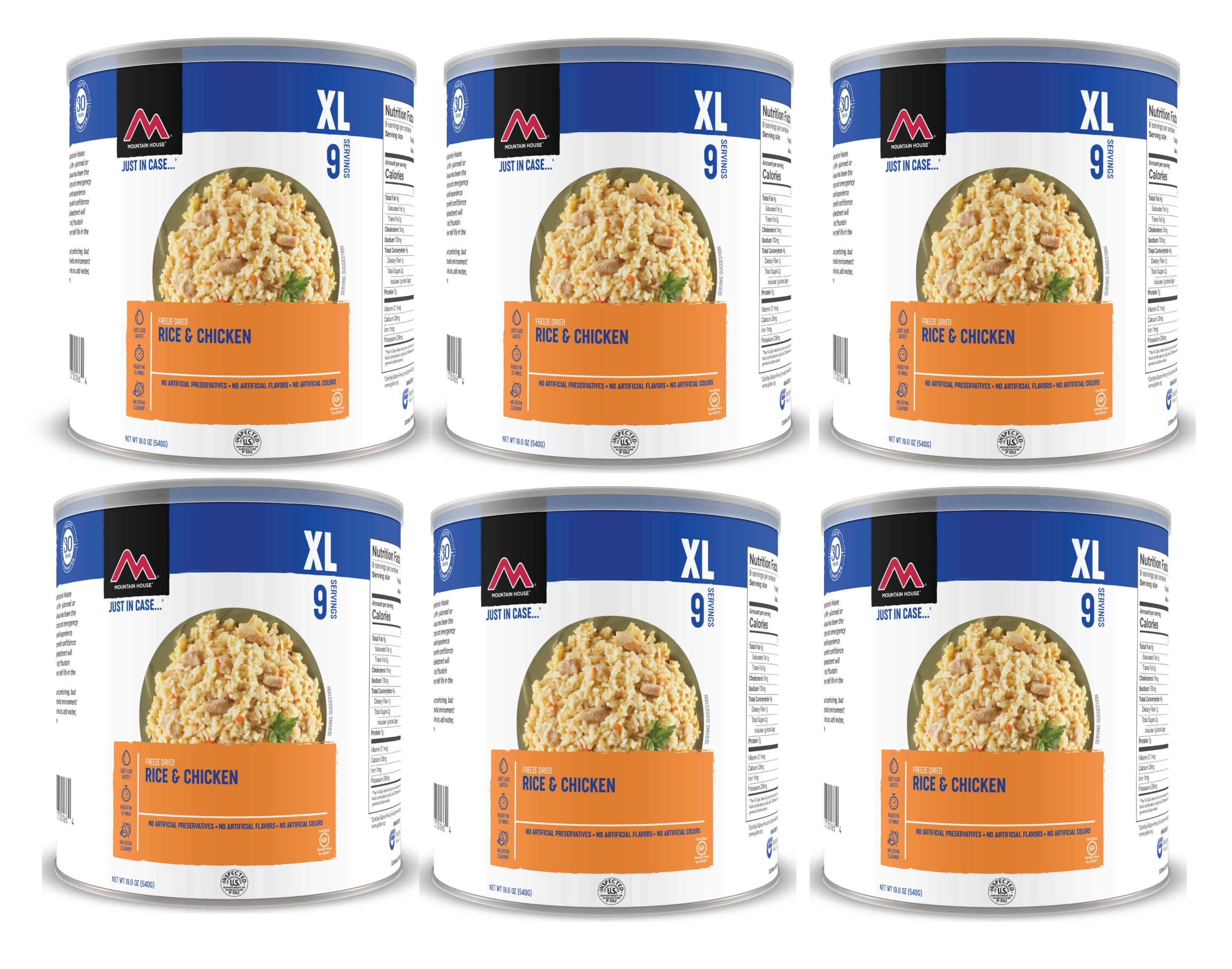 Free Shipping! (6 Cans) Mountain House Rice & Chicken #10 Can Emergency ...