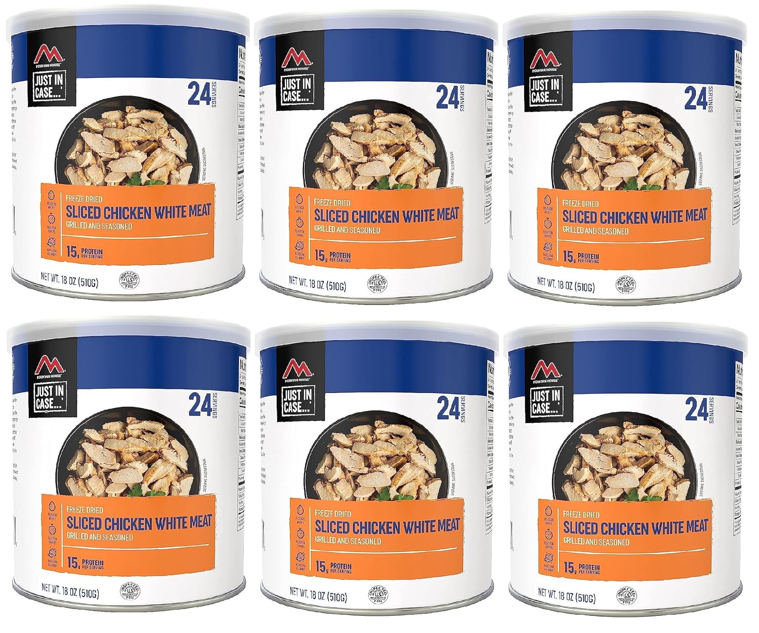 Mountain House Grilled Chicken #10 Can, Freeze Dried Emergency Food, 24 ...