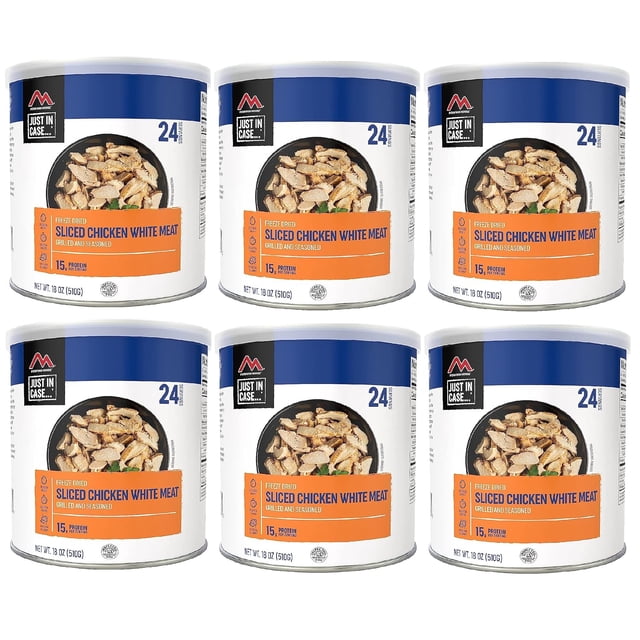 Mountain House Grilled Chicken #10 Can, Freeze Dried Emergency Food, 24 ...