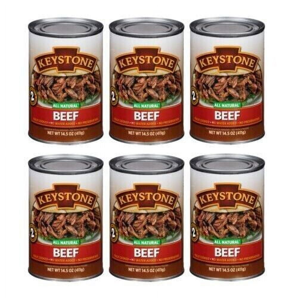 Keystone All Natural Beef 14.5 oz, Pack of 6, Ready to Eat for Camping ...