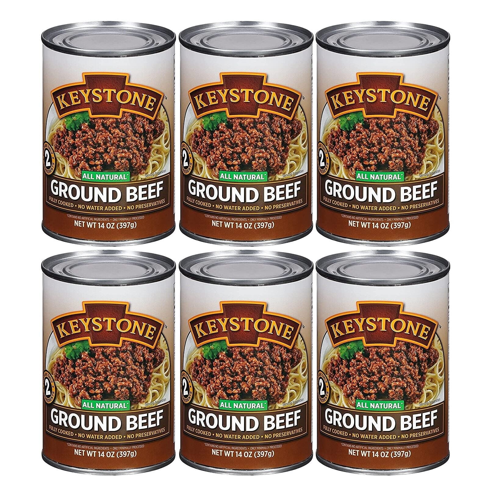 (6 Cans Pack) Keystone All Natural Ground Beef 14 oz Can Emergency ...