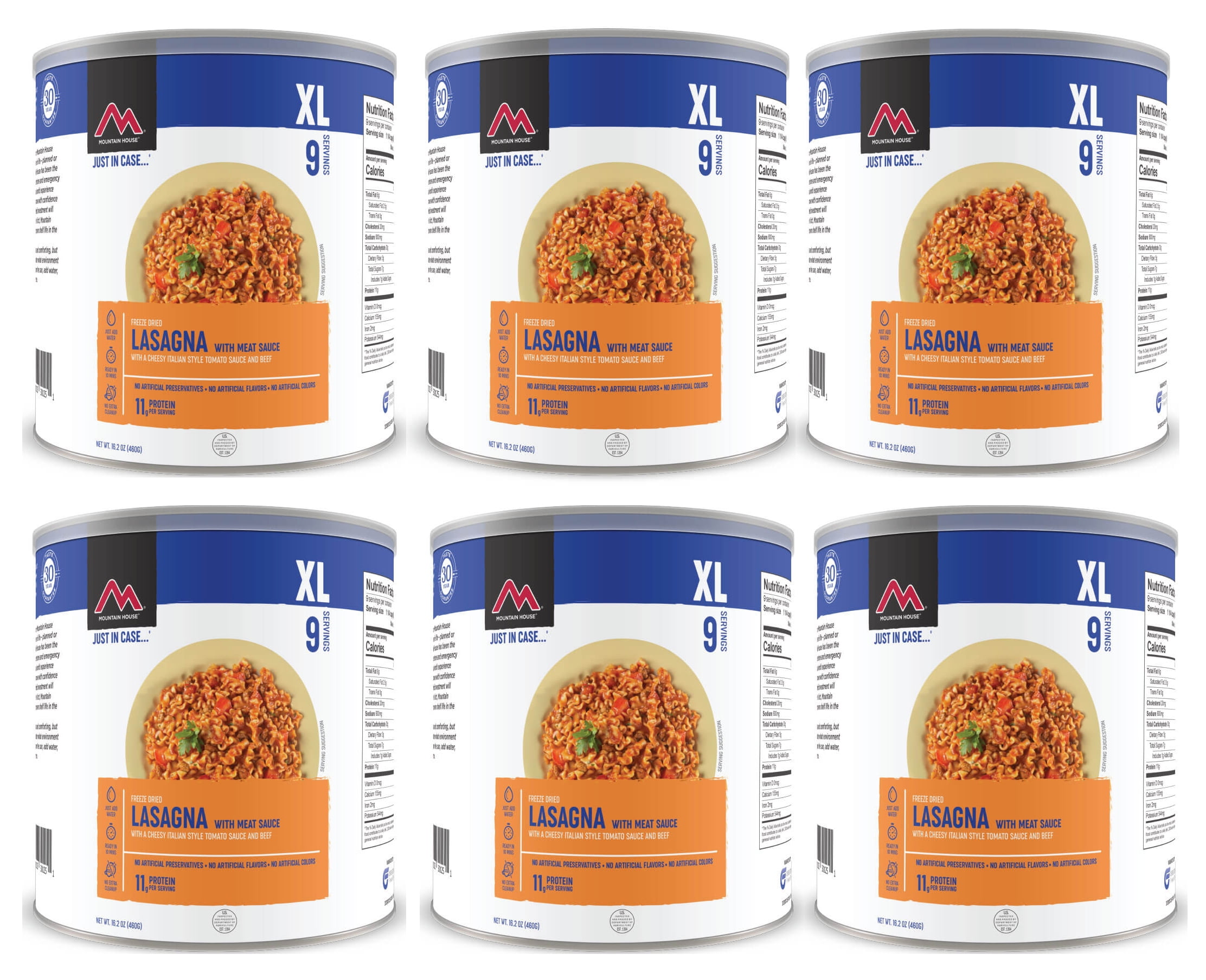 Mountain House Ready-to-Eat Lasagna with Meat Sauce, Emergency MRE ...