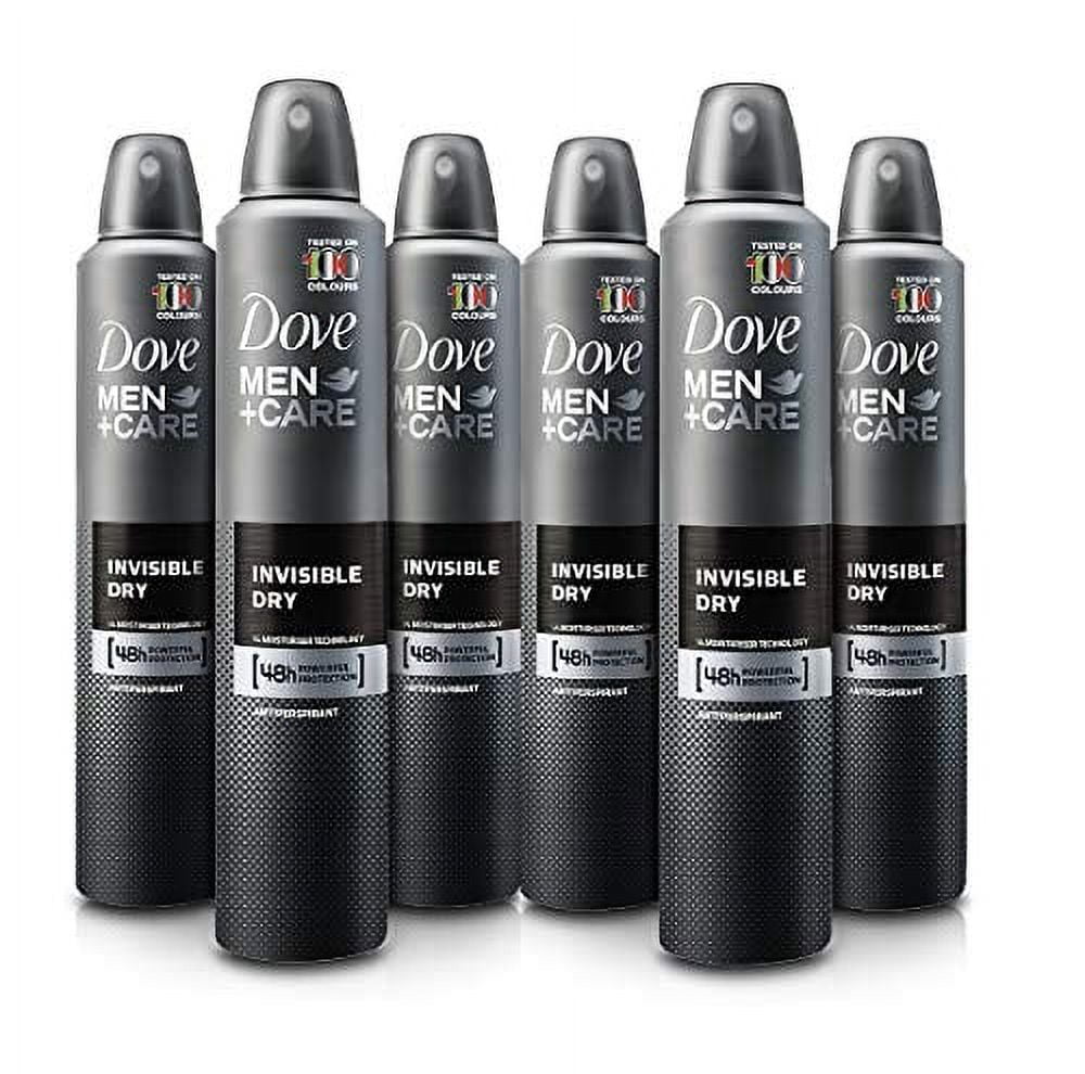 Dove Men+Care Invisible Dry Antiperspirant Deodorant Spray, 6 Cans, 150 ...