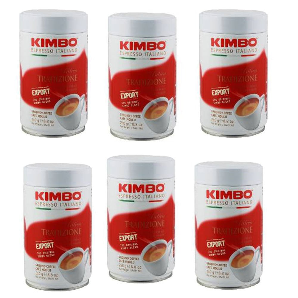 6 Cans of Kimbo Antica Tradizione Espresso Ground Coffee /250g ...