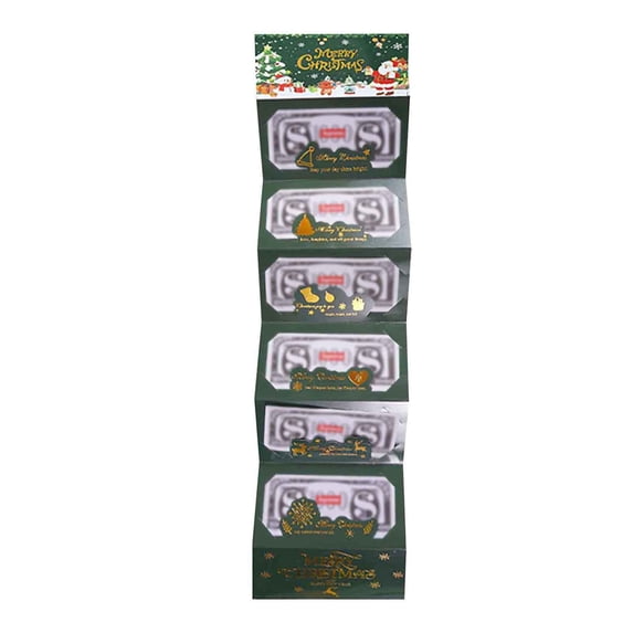 6 Card Slot Christmas Red Envelopes Surprise Party Money Box Holiday ...