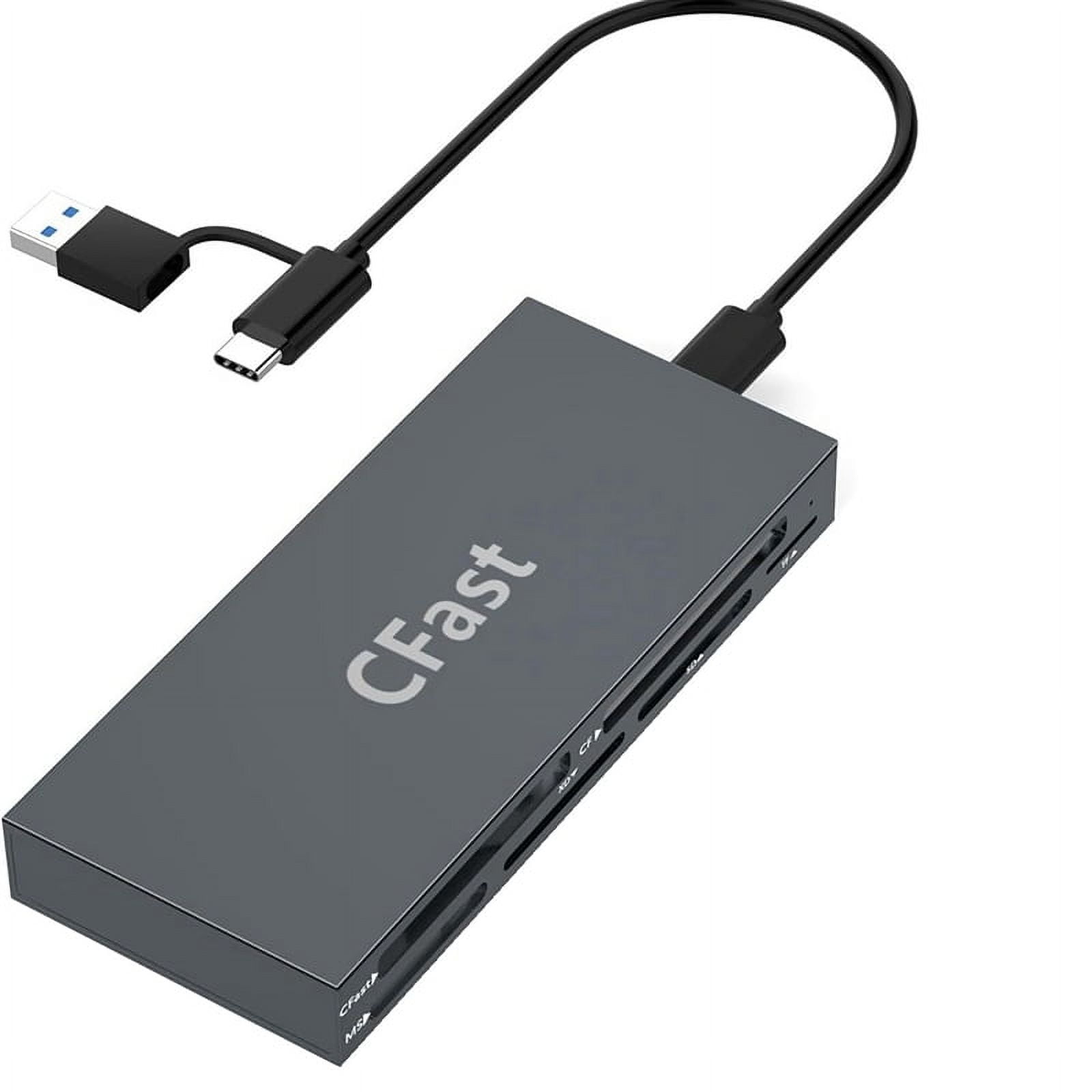 6 Cards At the Same Time Read /MS/SD/TF/XD/Cfast Camera Card Reader ...