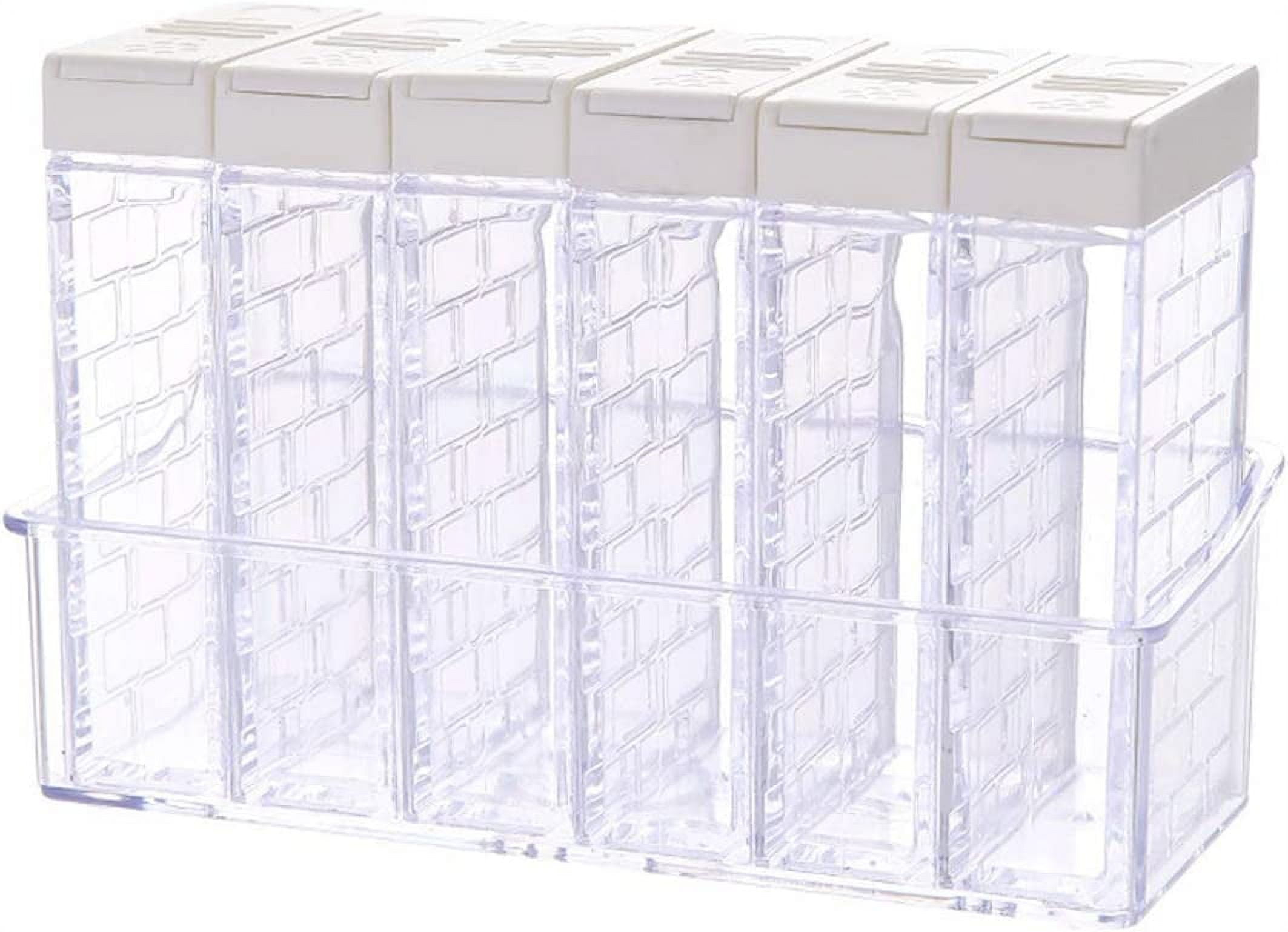 6 Case Spice Shaker Jars,Plastic Salt and Pepper Shakers with Lid ...