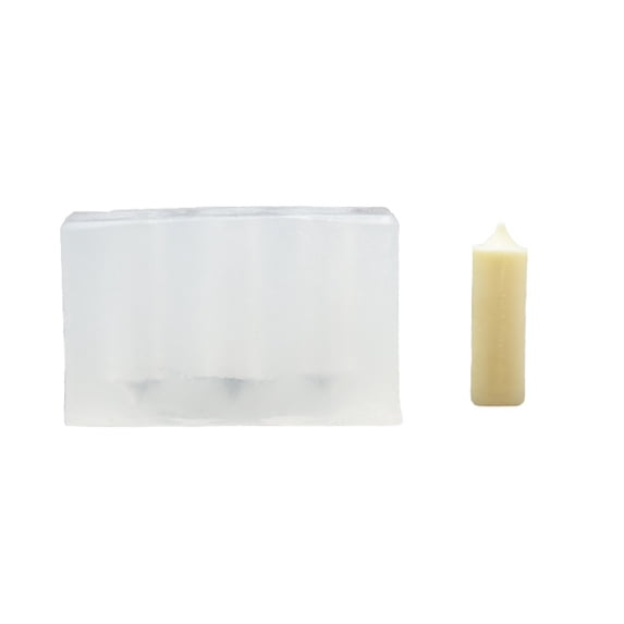 6 Cavities Pillar Candle Silicone Molds Food Grade Silicone For ...