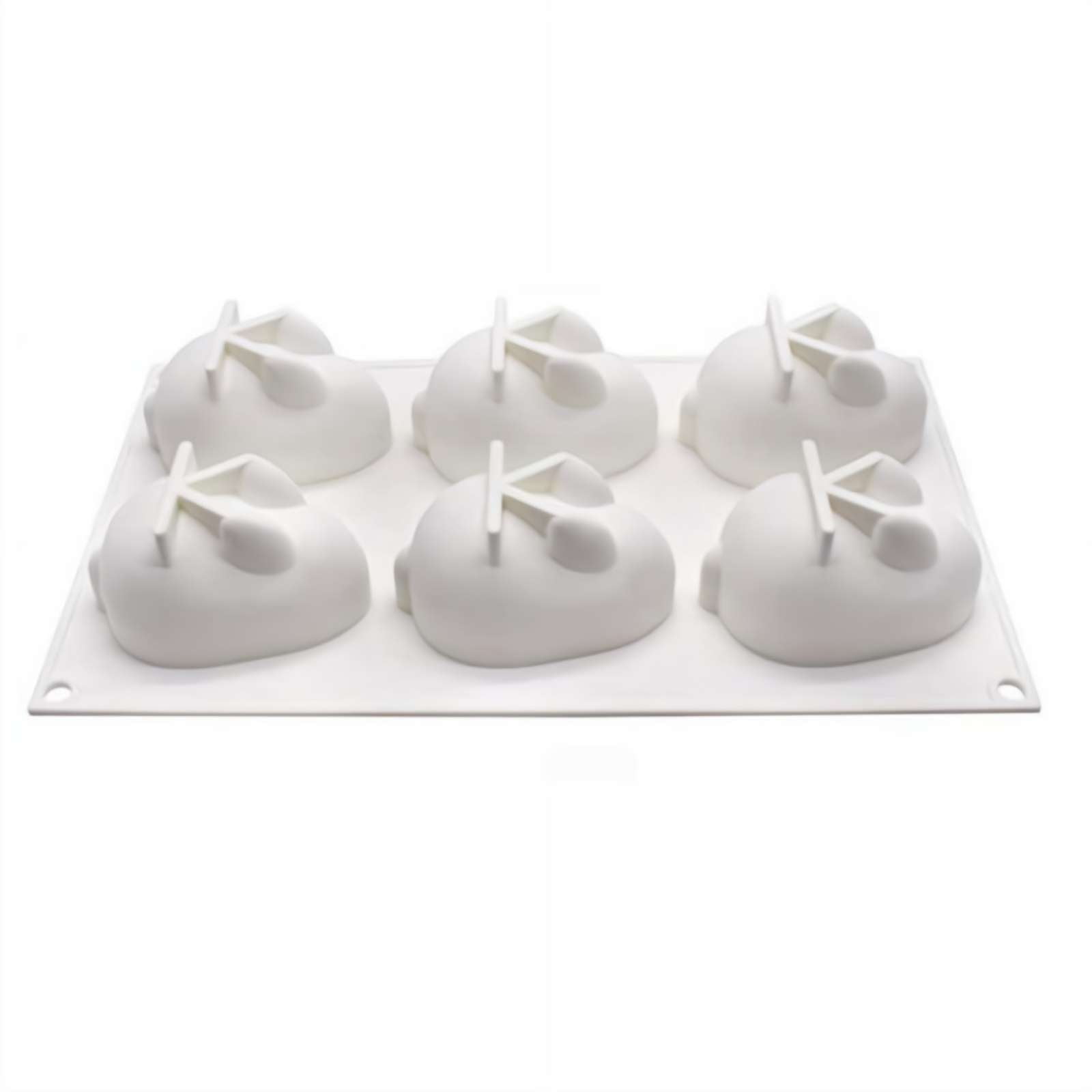 6 Cavities Rabbit Silicone Mould, 3D Rabbit Mould, Non-Stick Cake ...