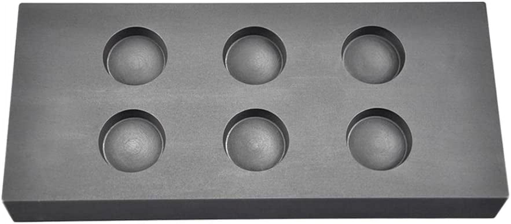 6 Cavity 2 oz Troy Ounce Round Gold Graphite Ingot Coin Mold for ...