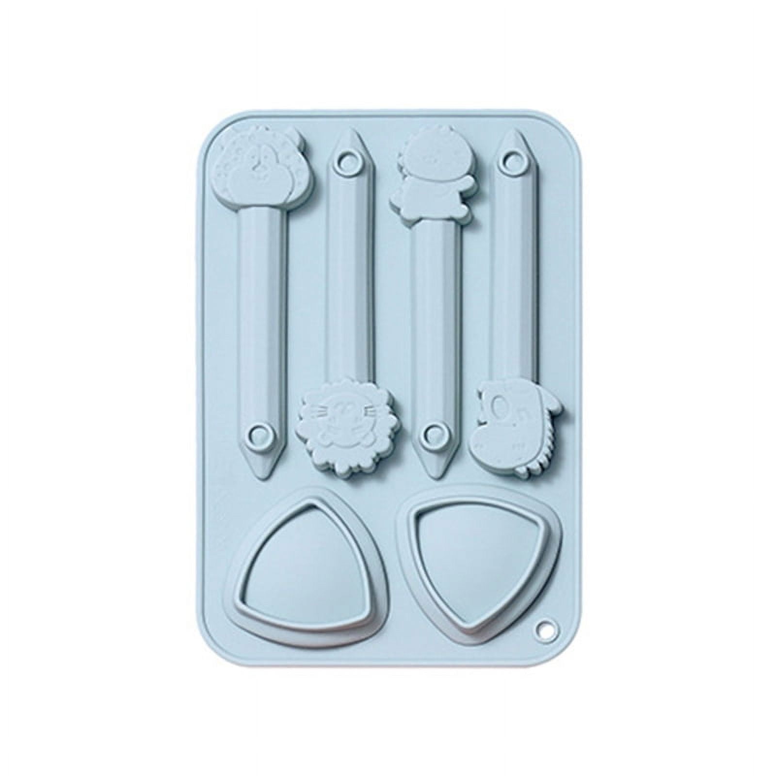 6 Cavity 3D Crayon Silicone Mold Pencil Pen Chocolate Cake Mould Baby ...