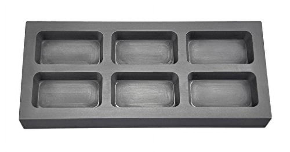 6 Cavity 5 oz Troy Ounce Silver Rectangle Graphite Ingot Mold for ...
