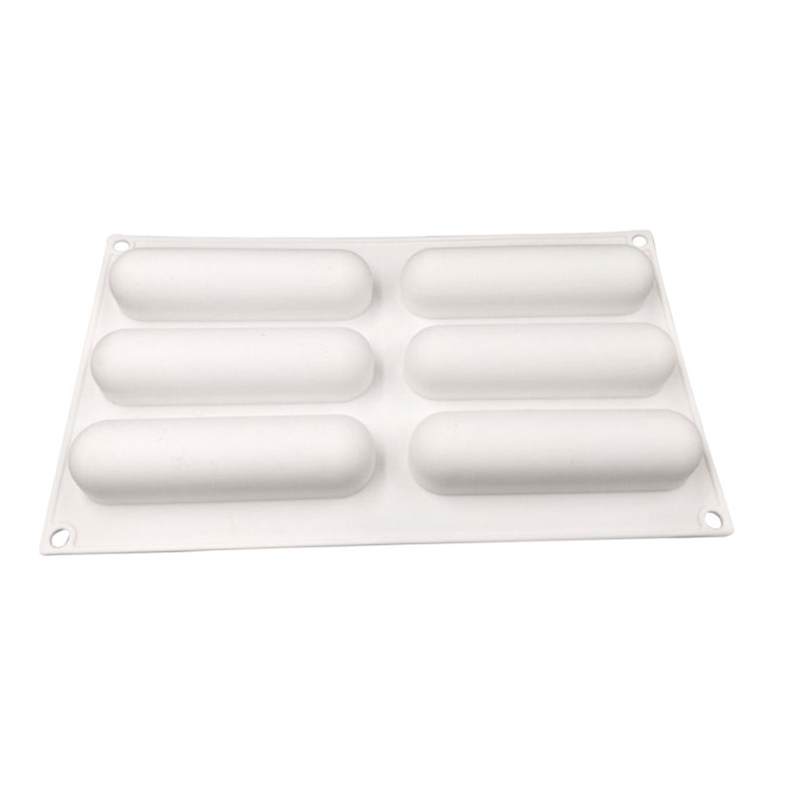 6 Cavity Baking Mousse Moulds Strips Shape Silicone Soap Molds Block ...