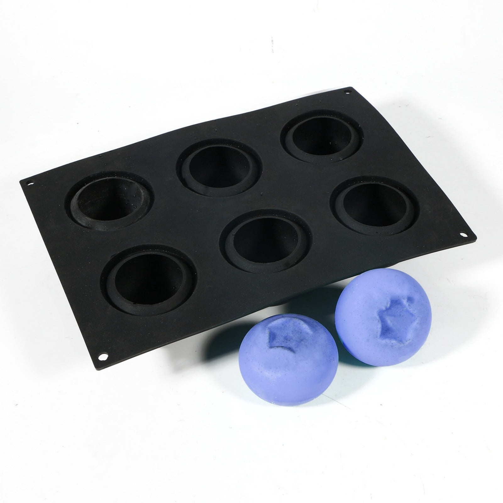 6-Cavity Blueberries Fruit Molds for Baking Non-Stick Mousse Cake Mold ...