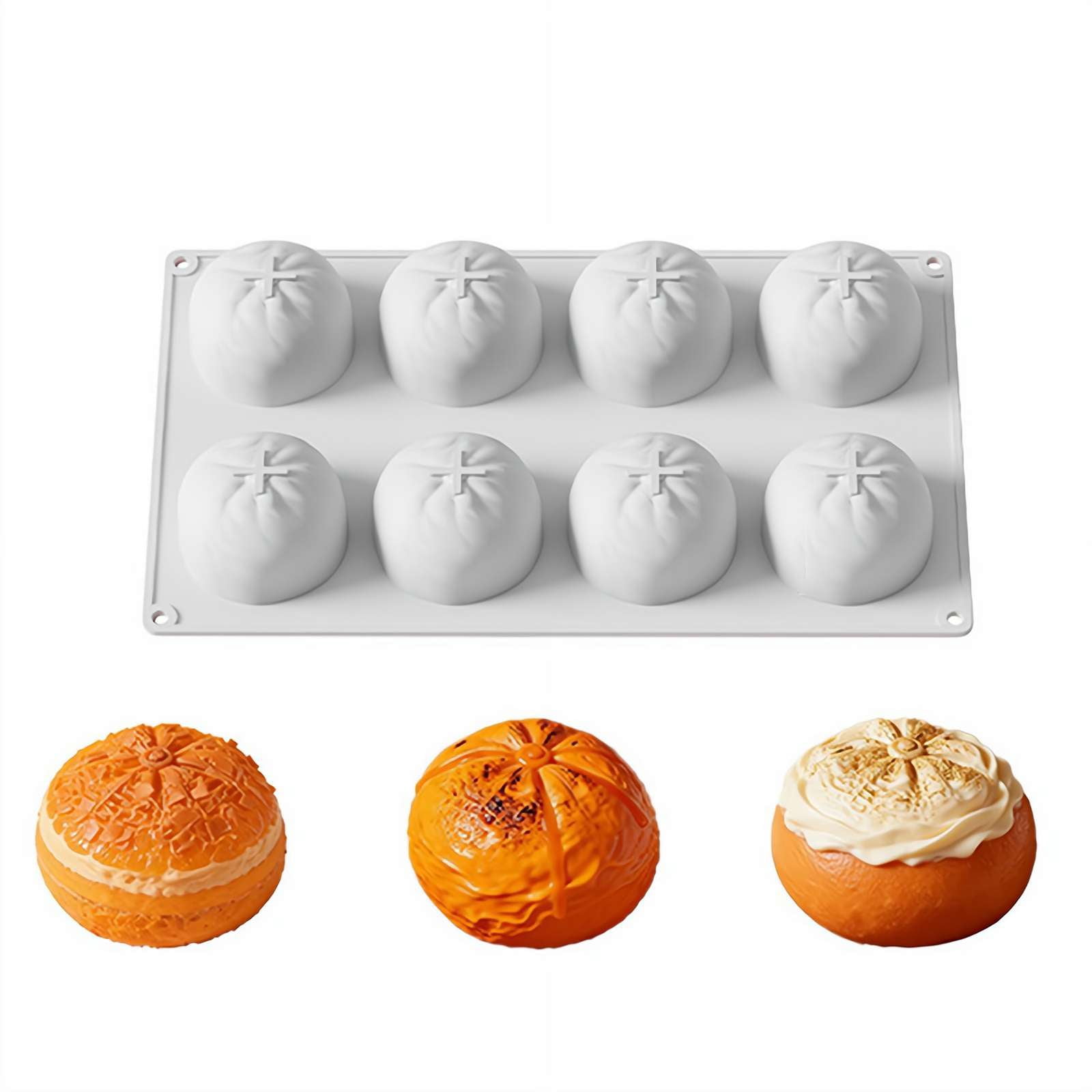 6 Cavity Blueberry Silicone Baking Mold, Fruit Shaped Non-Stick Mousse ...