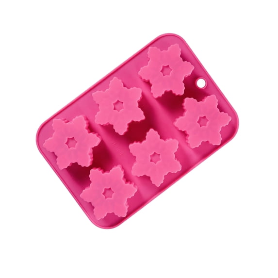 6-Cavity Christmas Tree and Snowflake Silicone Mold, Festive Mousse and ...