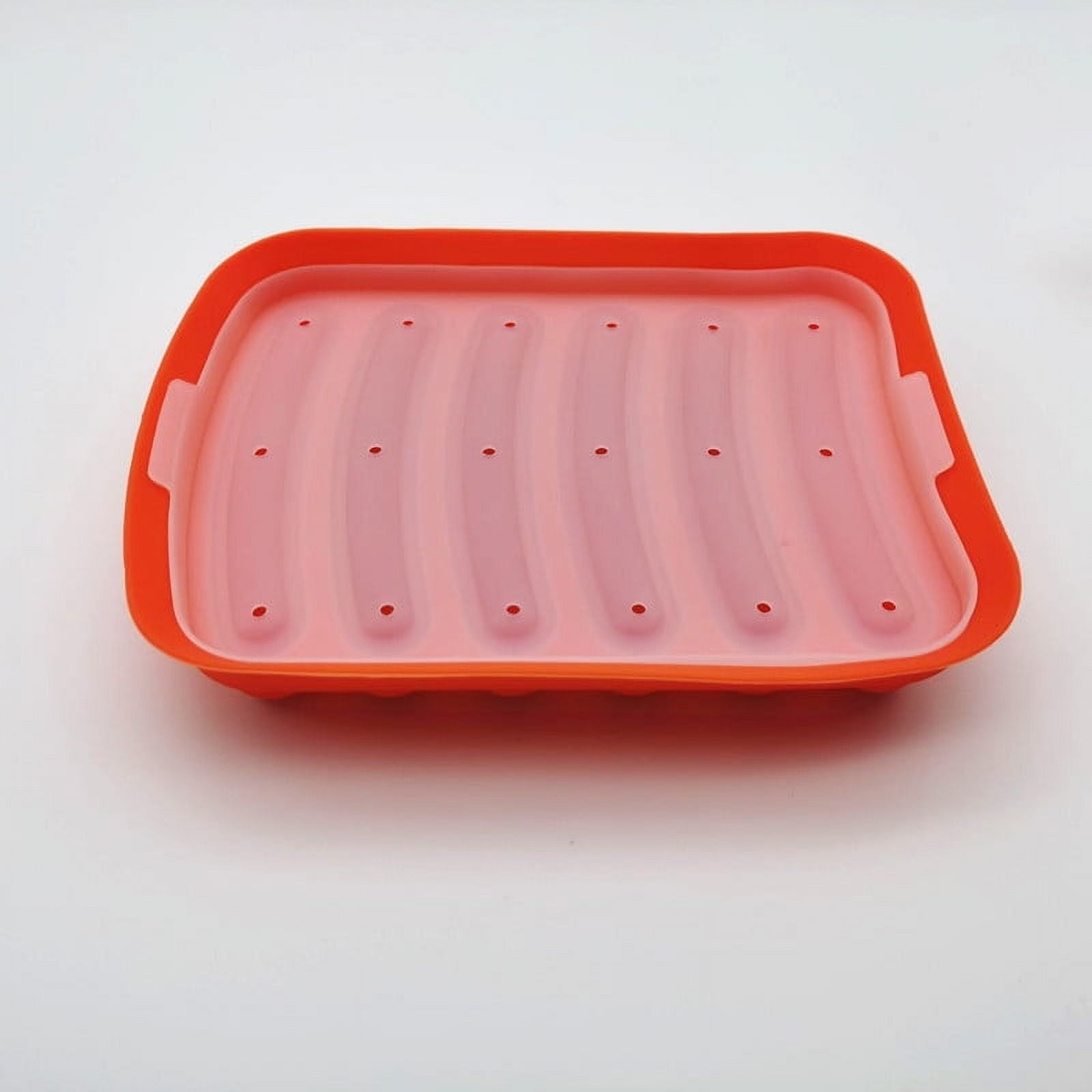 6 Cavity DIY Sausage Molder Silicone Non-stick with Silicone Brush ...