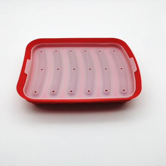 6 Cavity DIY Sausage Molder Silicone Non-stick with Silicone Brush ...