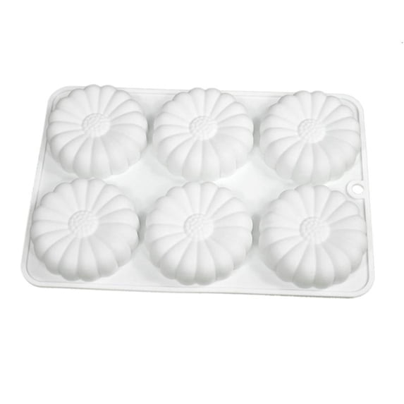 6-Cavity Flower Shape Mold DIY Mousse Cake Mold for Making Chocolate ...