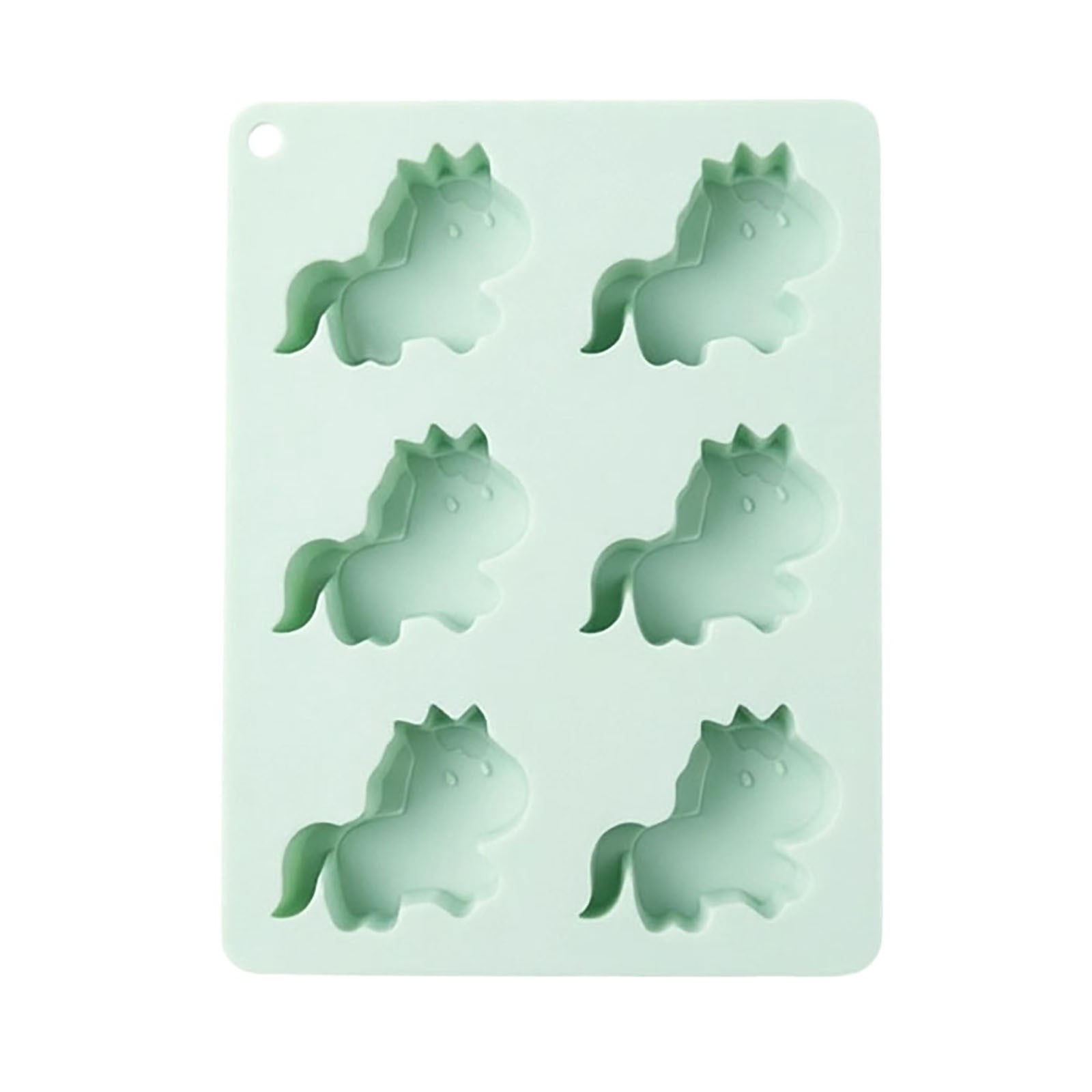 6-Cavity Horse Shaped Silicone Mold for Chocolate Candy Ice Soap Making ...