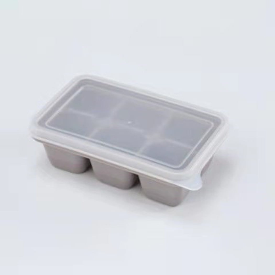 6 Cavity Ice Tray with Cover Kitchen Made DIY Ice Maker Silicone Ice ...