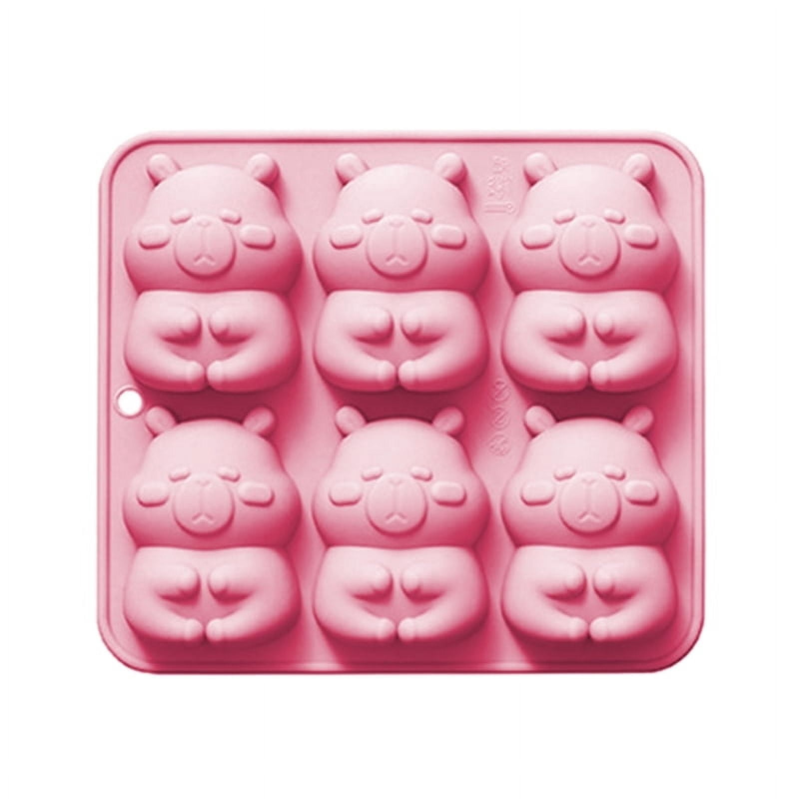 6 Cavity Large Capybara Mousse Cake Mold Food Grade Silicone Chocolate ...