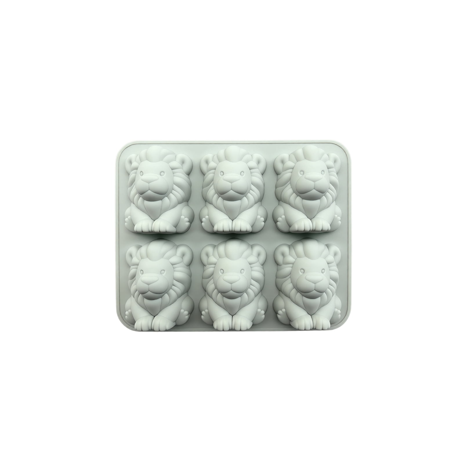 6-Cavity Lion Cub Silicone Ice Cube Tray and Chocolate Mold,Multi ...