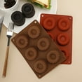 6 Cavity Round Silicone Mold for Baking Chocolate Cookies | Food-Grade ...