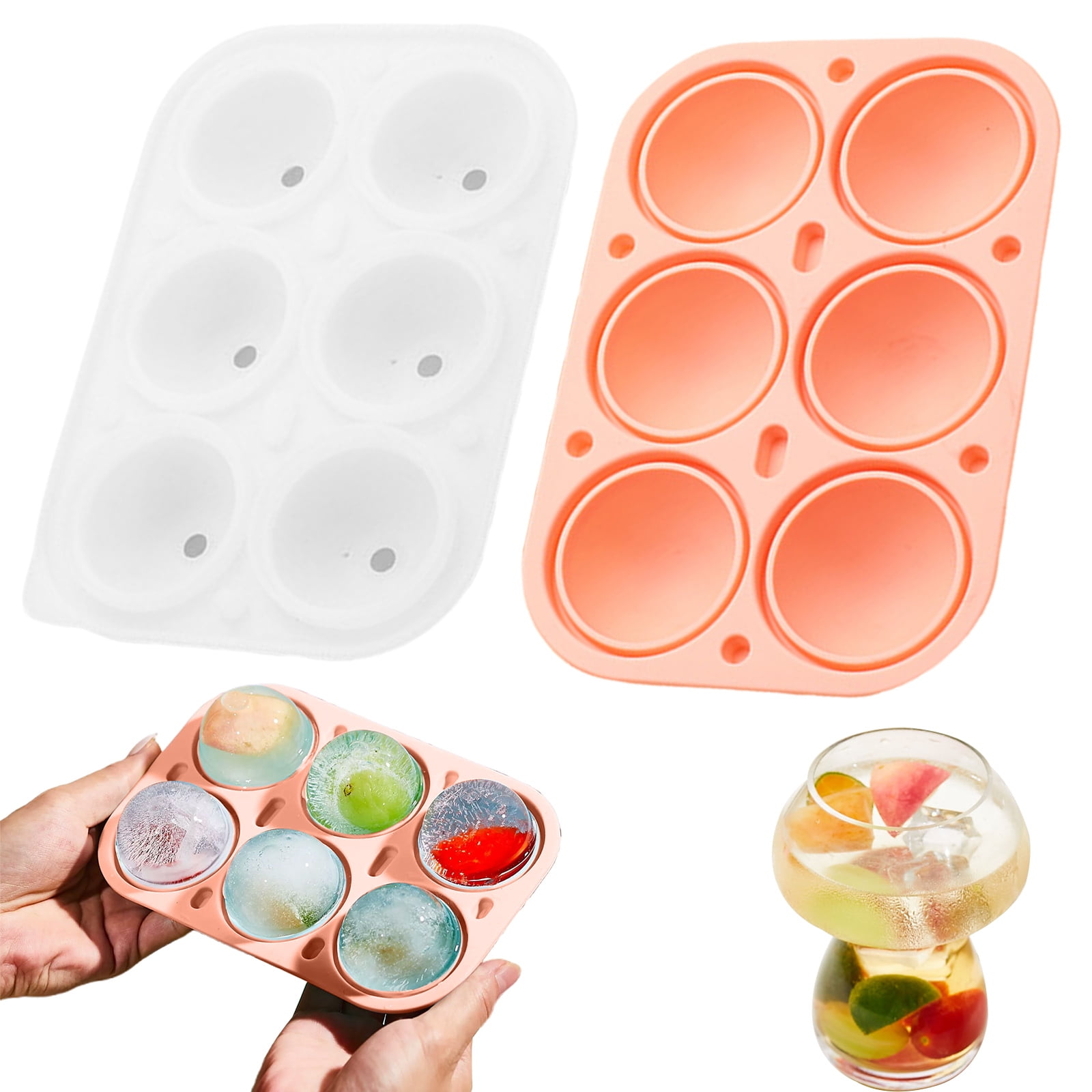 6-Cavity Round Sphere Jelly Egg Silicone Mold – Food Grade Baking ...