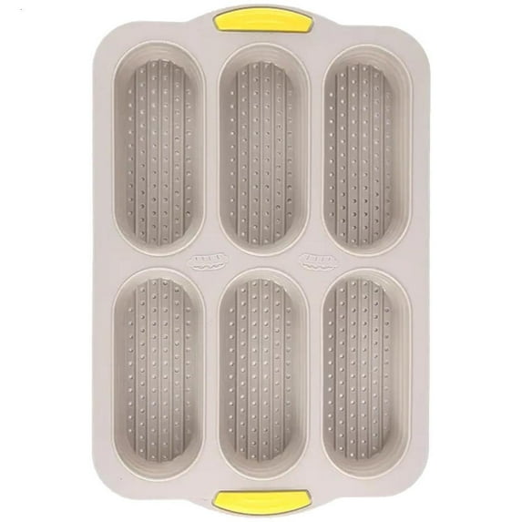 6 Cavity Silicone Baking Pan Heat Resistant Easy Demold Design Perfect ...