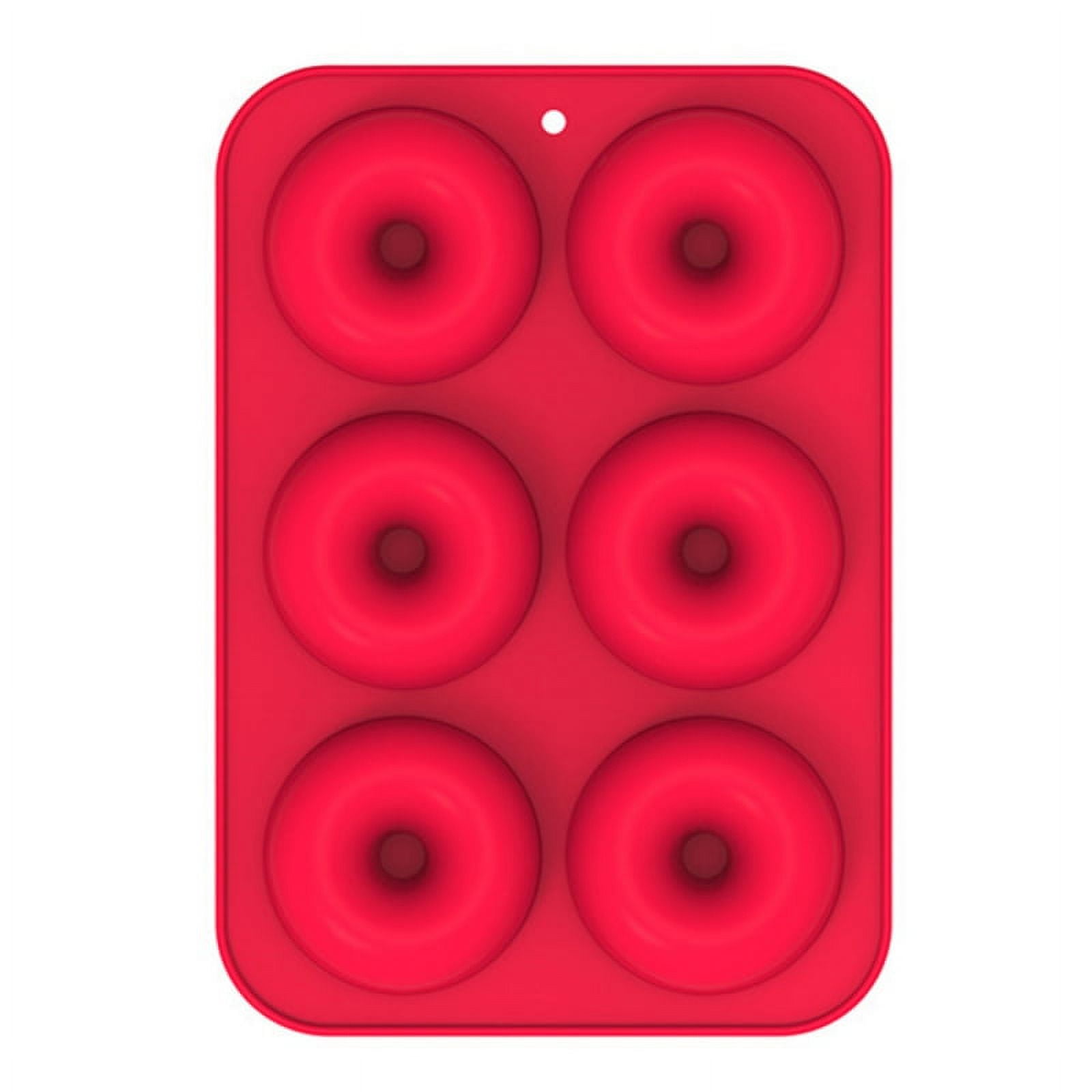 6-Cavity Silicone Donut Baking Pan Non-Stick Donut Mold, Heat Resistant ...