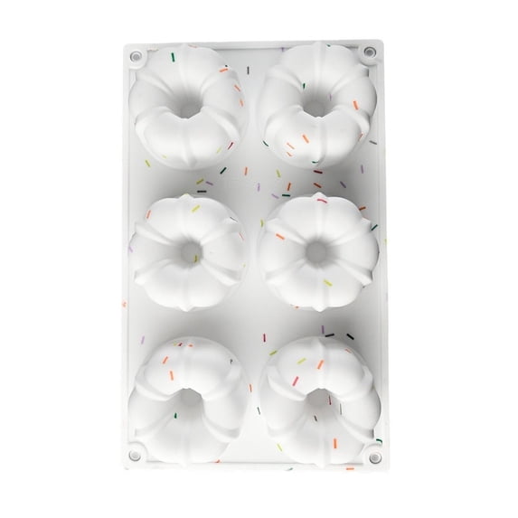 6 Cavity Silicone Donut Mold, Non Stick Baking Pan for Homemade Donuts ...