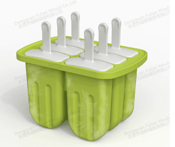 6 Cavity Silicone Popsicle Mold with sticks Reusable Ice Pop Maker for ...