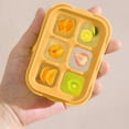 6 Cavity Small Covered Silicone Ice Box, Compact Household Ice Tray ...