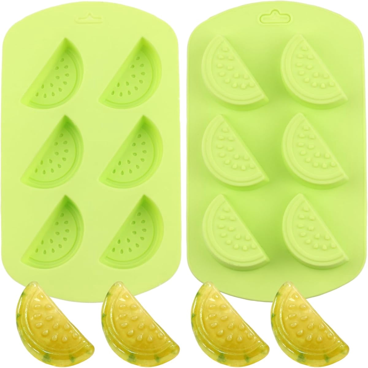 6 Cavity Watermelon Silicone Candy Molds For Candy Chocolate Cake ...