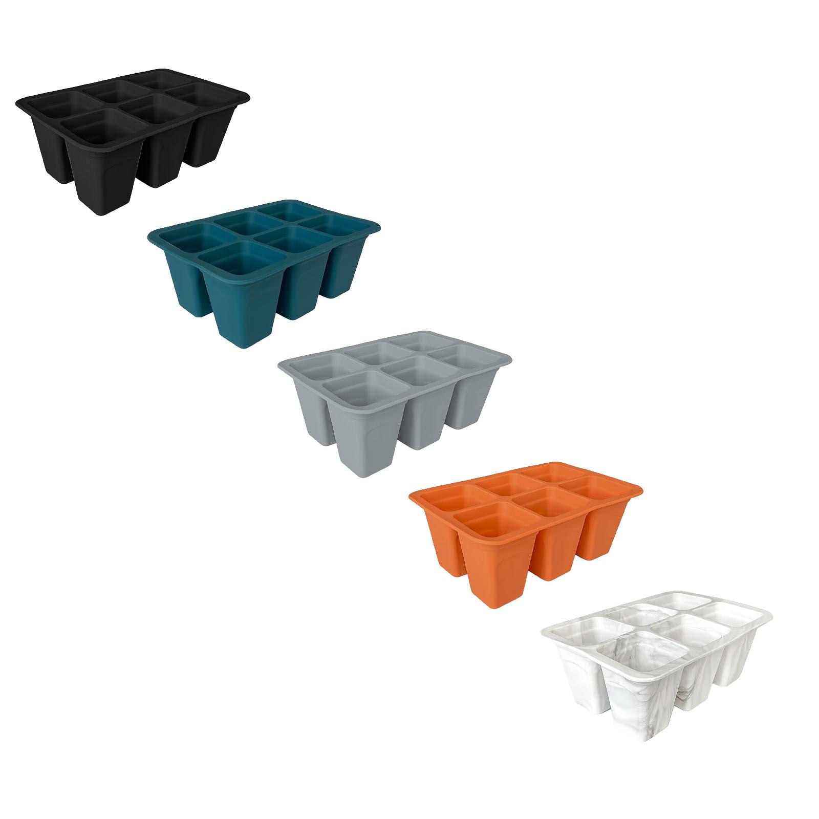 6-Cell Silicone Seedling Starter Tray - 3PCS Reusable Deep Root ...