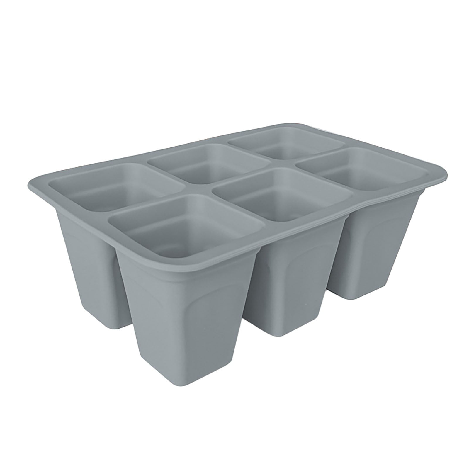 6-Cell Silicone Seedling Starter Tray - 3PCS Reusable Deep Root ...