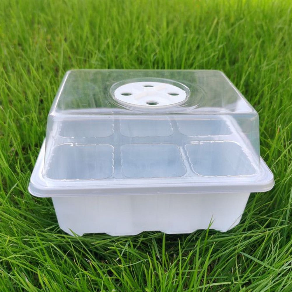 6 Cells Trays Set Starter Tray Germination Plant Pots Grow Box Sowing ...