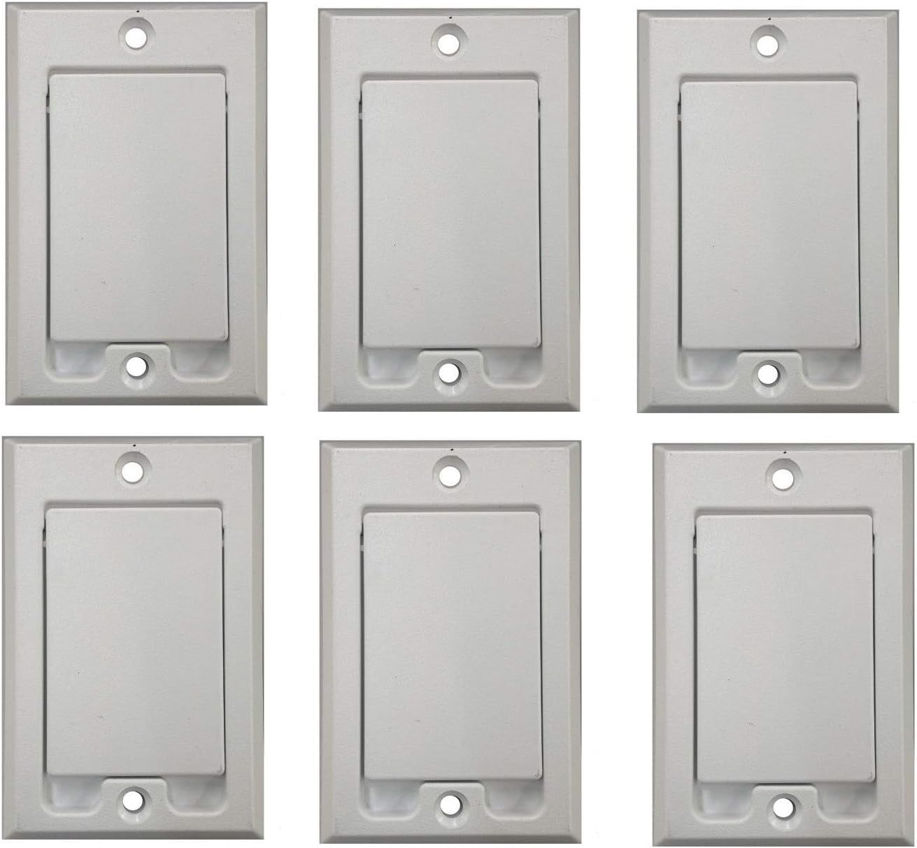 (6) Central Vacuum Square Door Inlet Wall Plate White for Nutone Beam ...