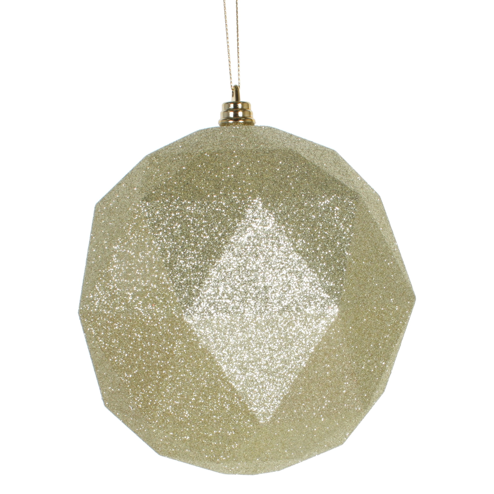 6" Champagne Glitter Geo Ball 4/bag - Walmart Business Supplies