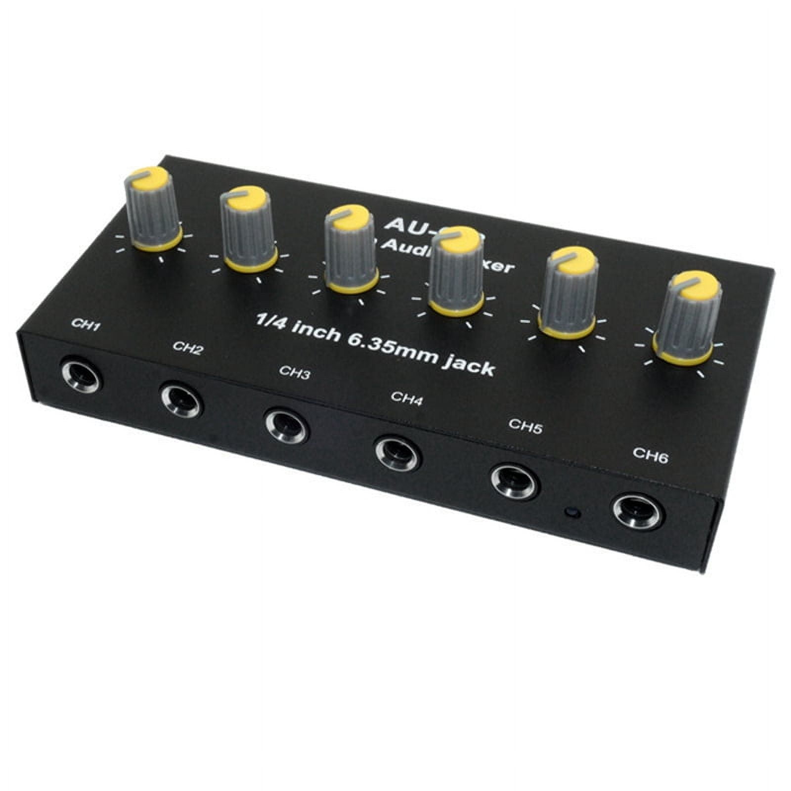 6 Channel Audio Mixer Headphone Microphone Mic Amplifier Hub ...