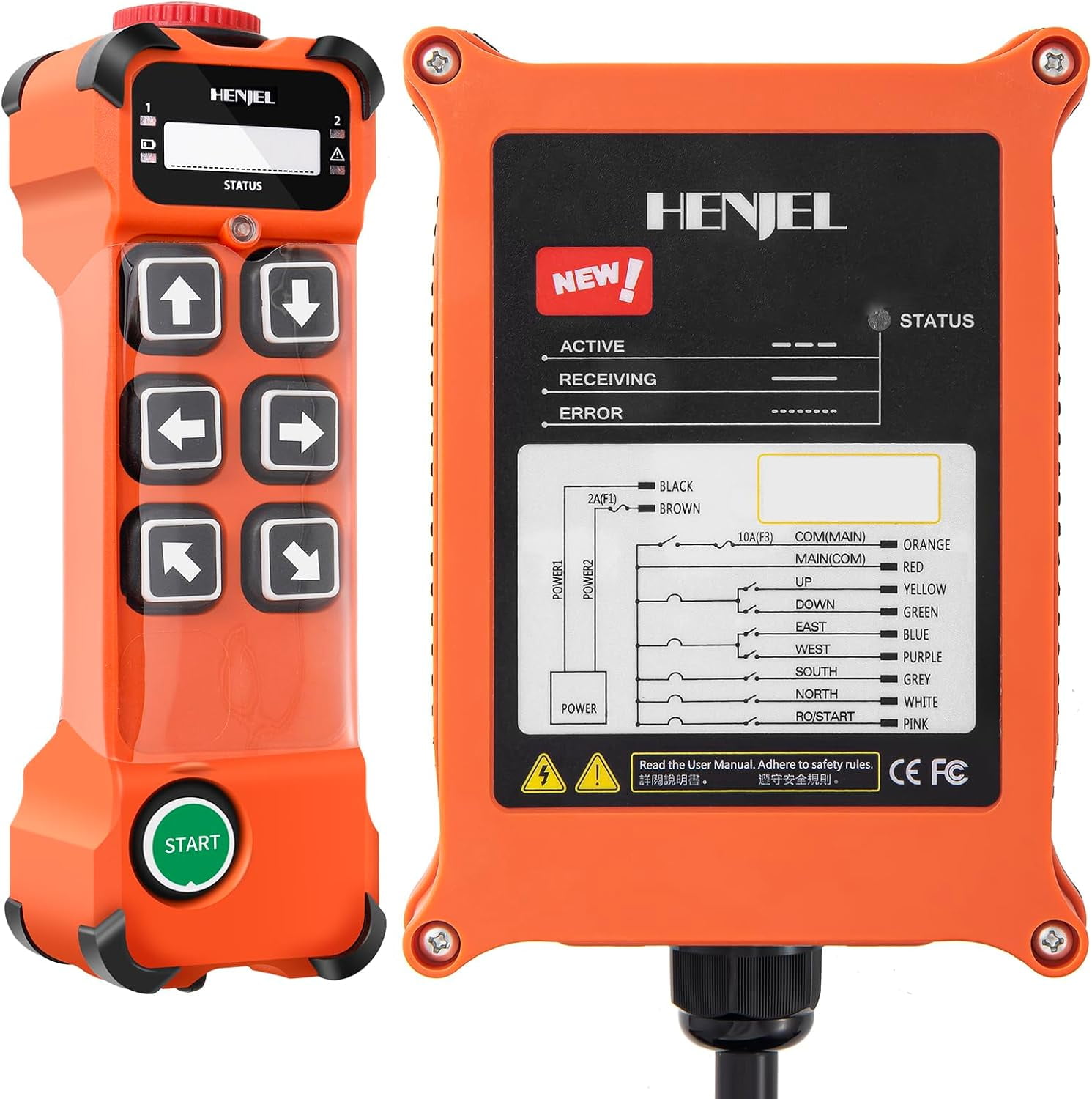 6 Channel Industrial Wireless Crane Radio Remote Control 12-65V 12V 24V ...