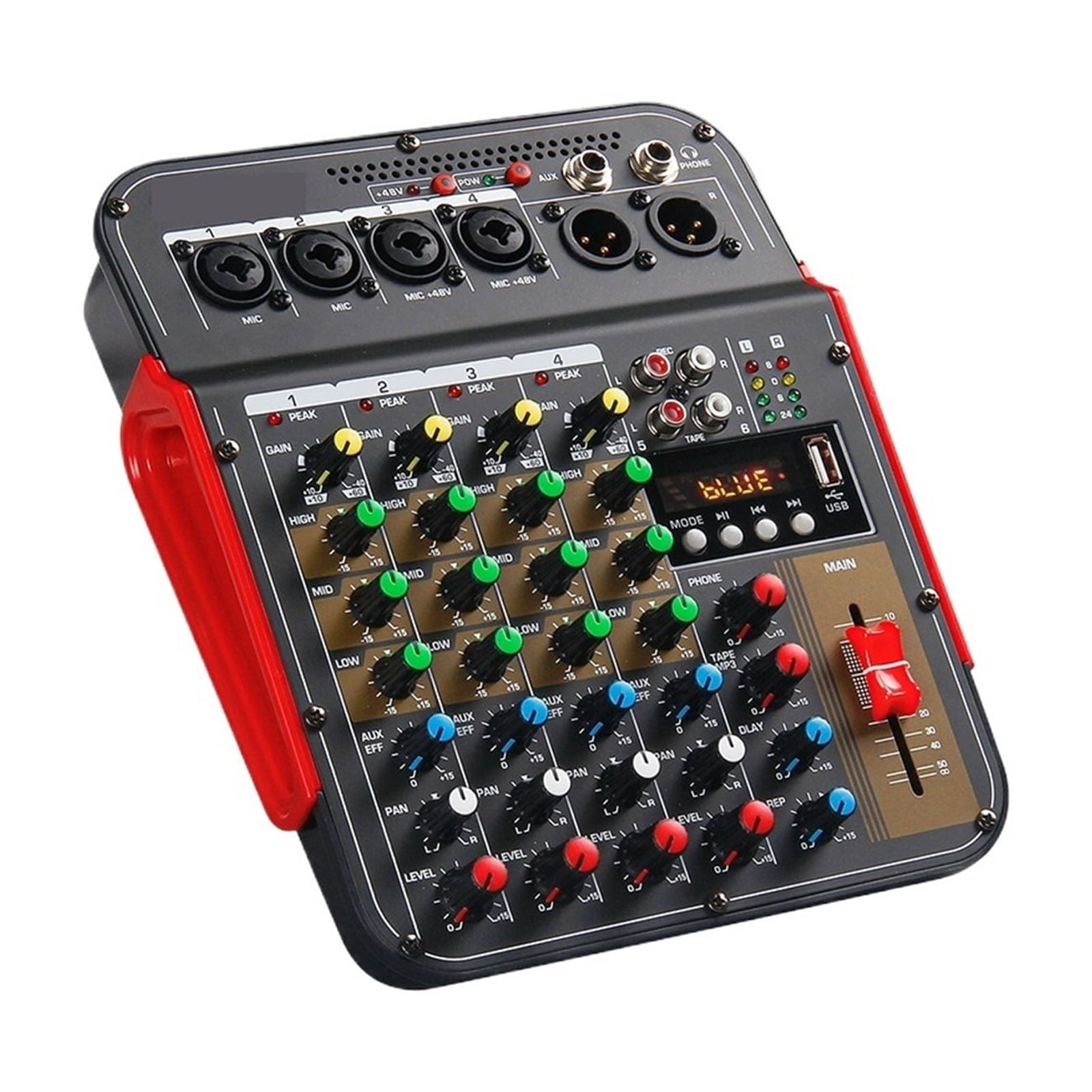 6-Channel Mixing Console Mixer Sound Mixing DJ Console For Outdoor ...
