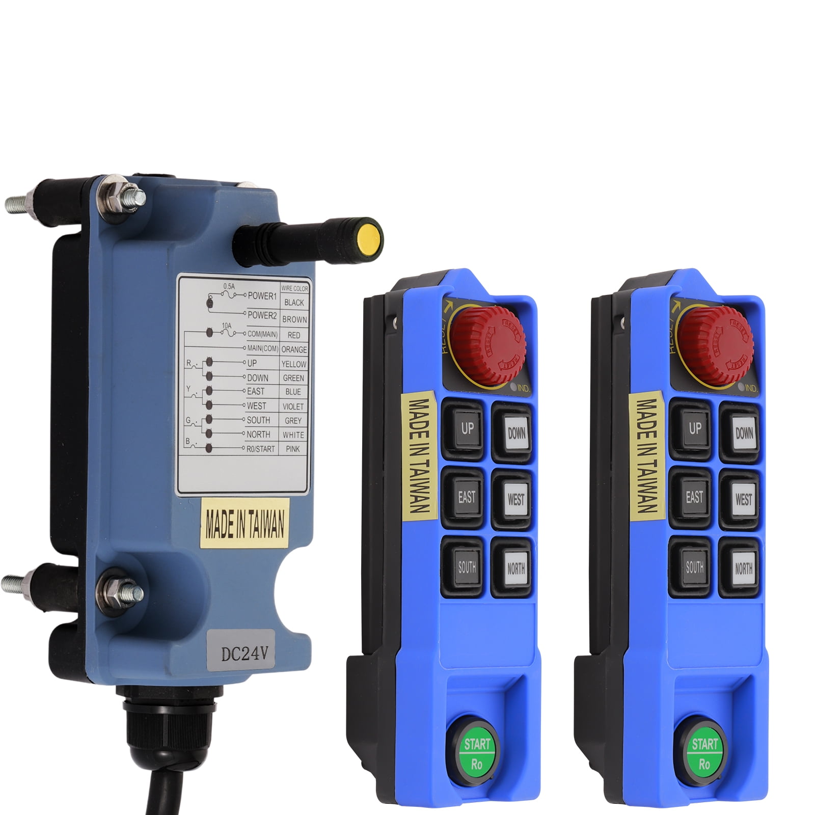 6 Channel Saga Mini Industrial Wireless Crane Radio Remote Control 110V ...