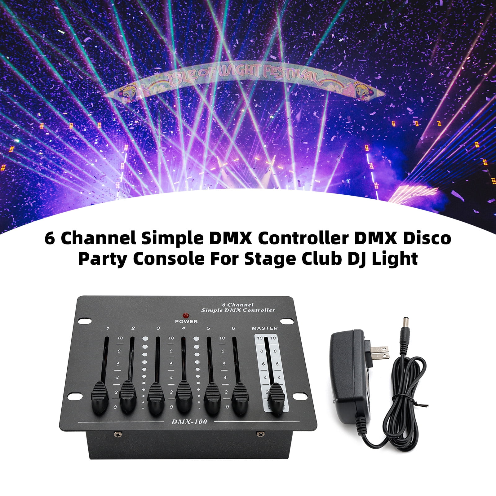 6 Channel Simple DMX Controller DMX Disco Party Console For Stage Club ...